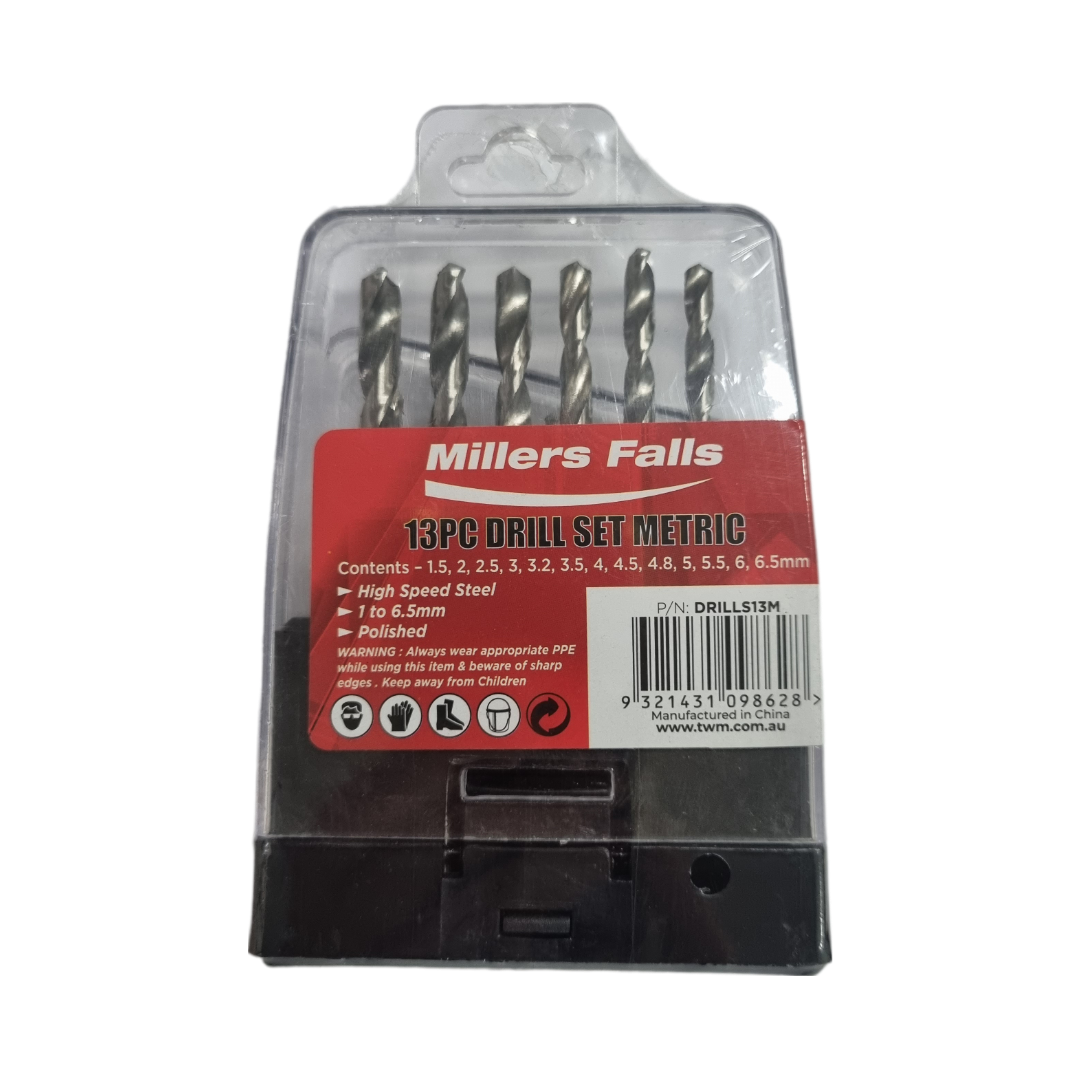13 Piece Metric Drill Set [1.5 to 6.5mm] — A1 Autoparts Niddrie