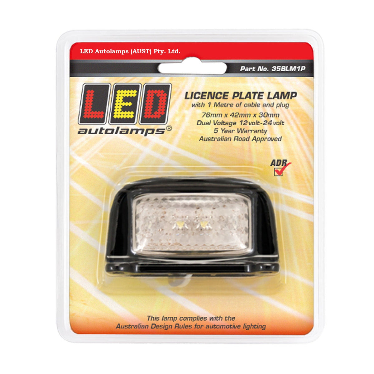 LED Autolamps LED Licence Plate Lamp with Black Housing & 1m Cable — A1 ...