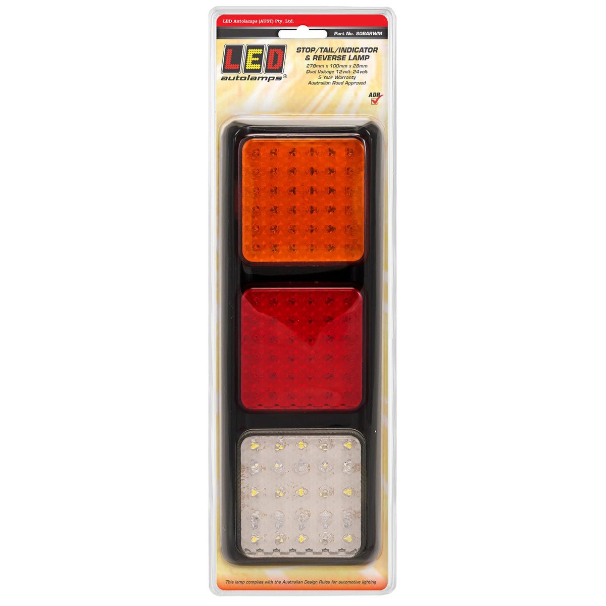 LED Autolamps 12/24V Rear Combination LED Lamp Triple Assembly - Stop ...