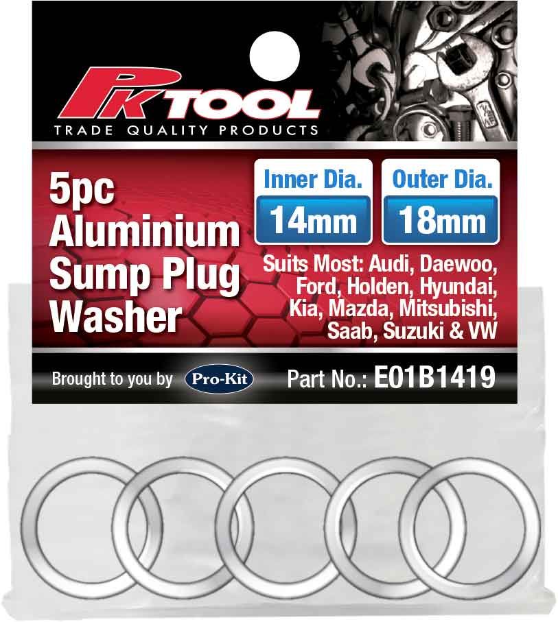 Aluminium Sump Plug Washer - 5 Piece [14mm ID 19mm OD] — A1 Autoparts ...