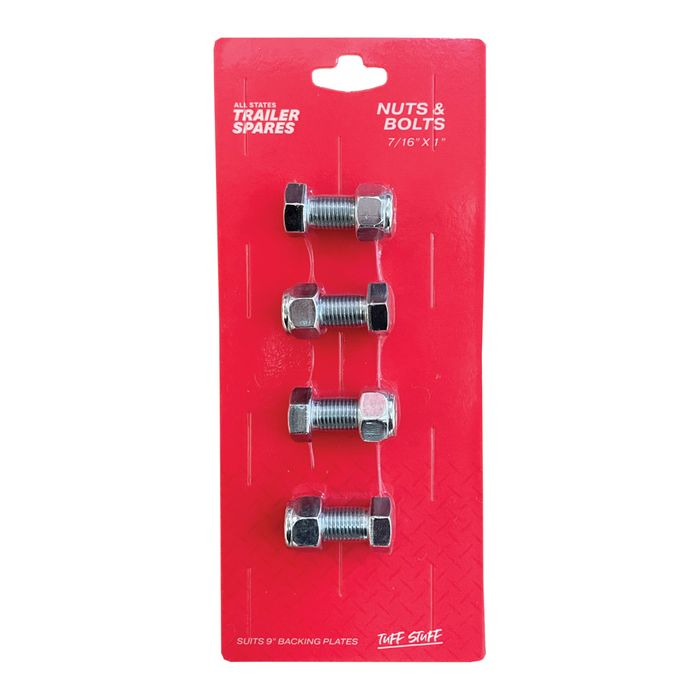 Nuts & Bolts [7/16" x 1"] Pack of 4 — A1 Autoparts Niddrie
