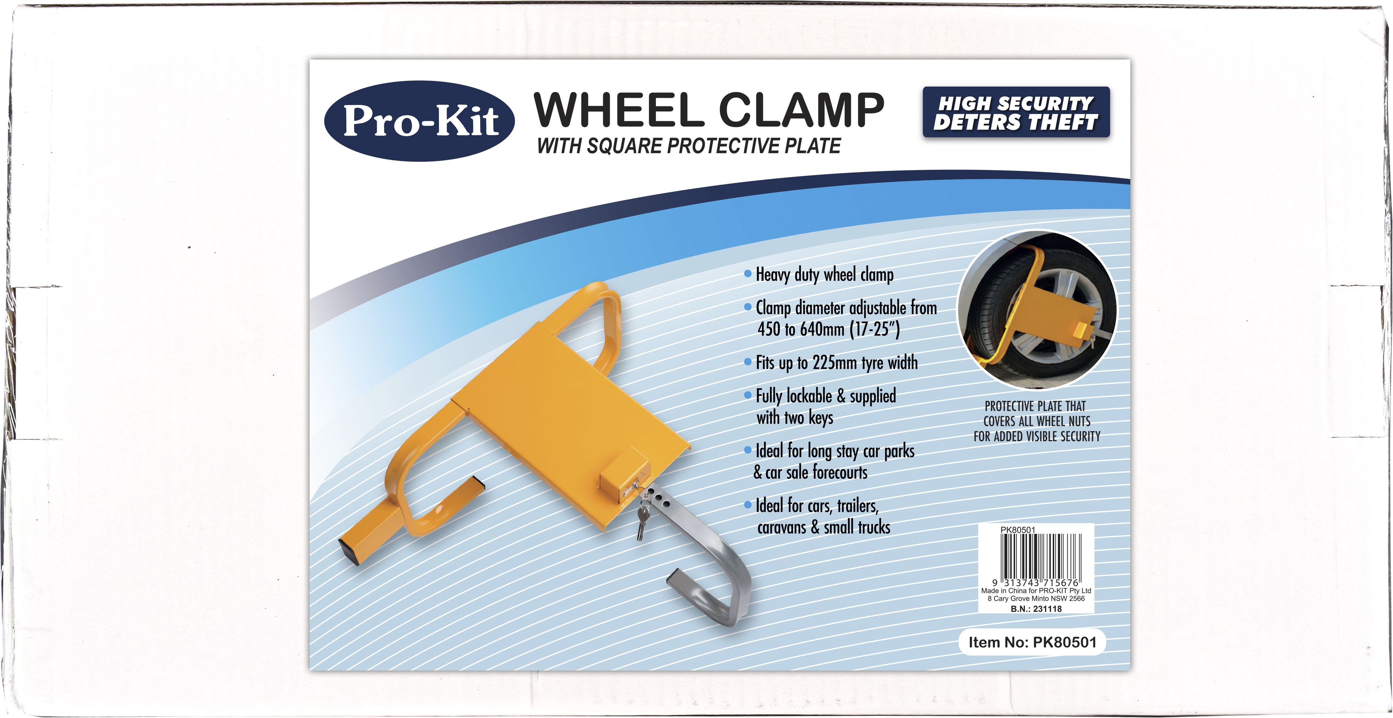 Heavy Duty Wheel Clamp - PK80501 — A1 Autoparts Niddrie