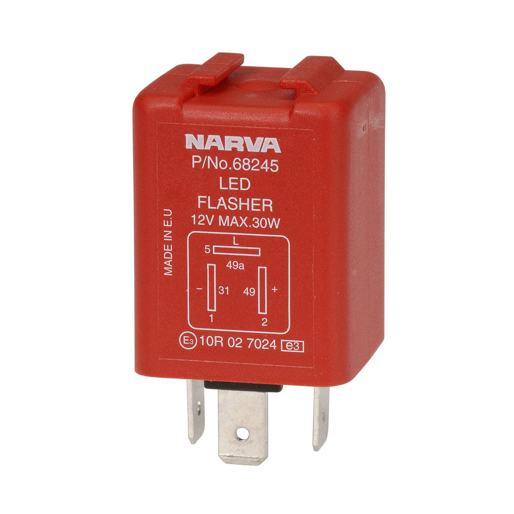 Narva 12 Volt 3 Pin Electronic LED Flasher - 68245BL — A1 Autoparts Niddrie