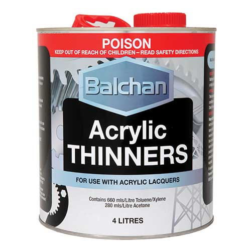 Balchan Acrylic Thinners - 4 Litre — A1 Autoparts Niddrie