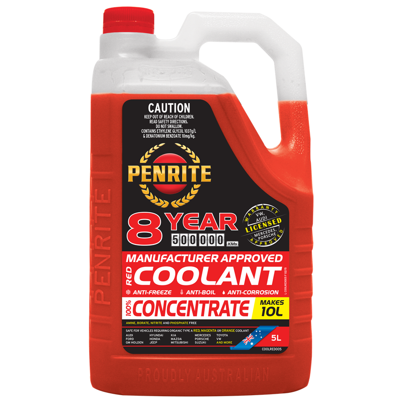 Penrite Red OEM Coolant Concentrate - 5 Litre — A1 Autoparts Niddrie