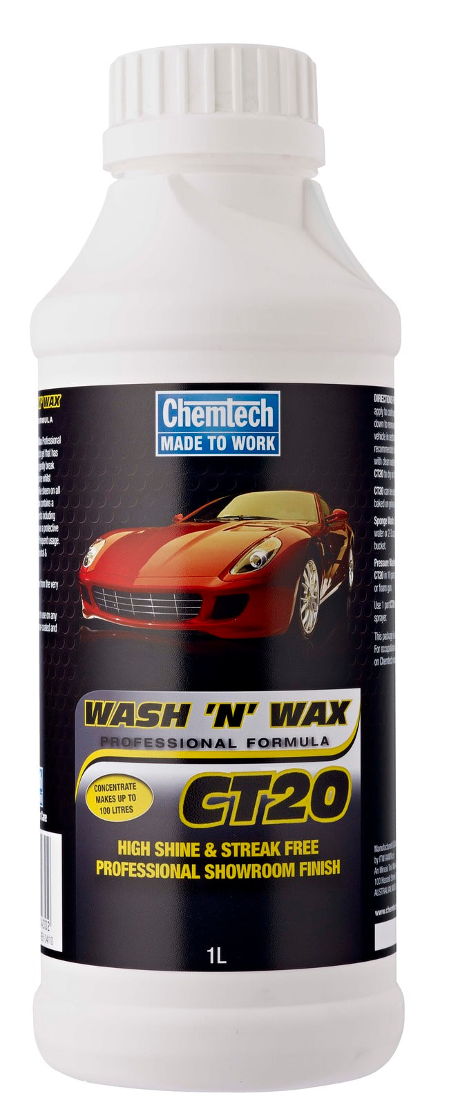 Chemtech CT20 Wash N Wax - 1 Litre — A1 Autoparts Niddrie