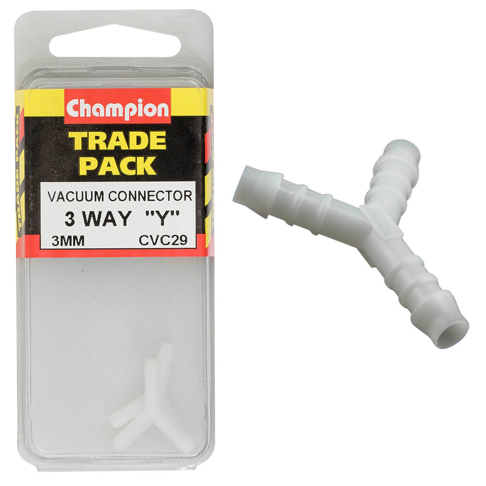 Champion Plastic Y-Piece Connector [4mm] - CVC29 — A1 Autoparts Niddrie