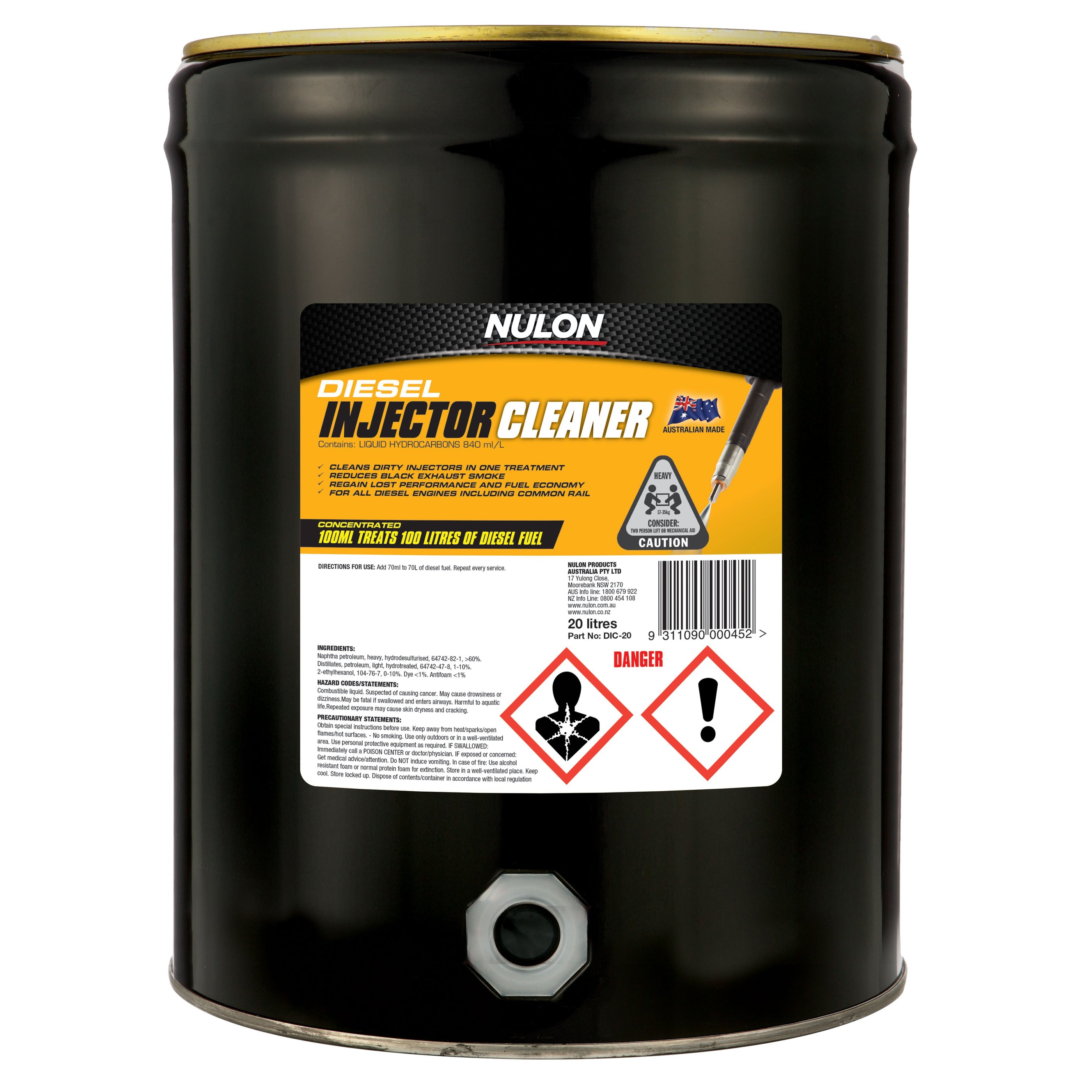 Nulon Diesel Injector Cleaner - 20 Litre — A1 Autoparts Niddrie