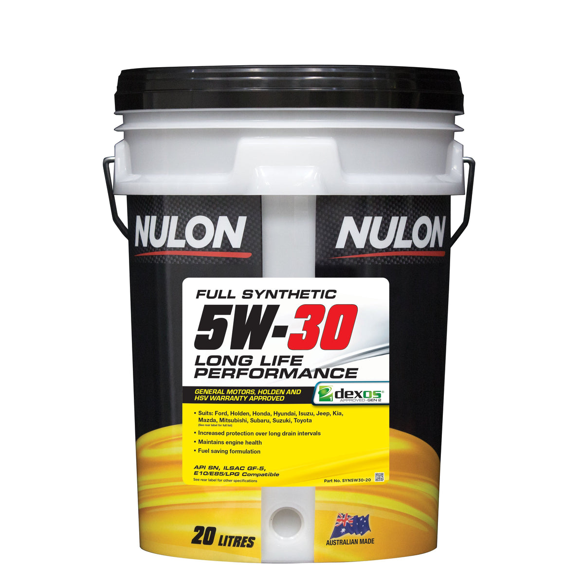 Nulon Full Synthetic 5W30 Long Life Engine Oil - 20 Litre — A1 ...