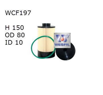 Wesfil Diesel Fuel Filter - WCF197 (R2705P) — A1 Autoparts Niddrie