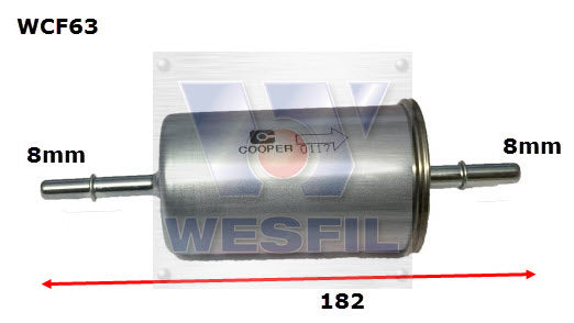 Wesfil Fuel Filter - WCF63 (Z627) — A1 Autoparts Niddrie