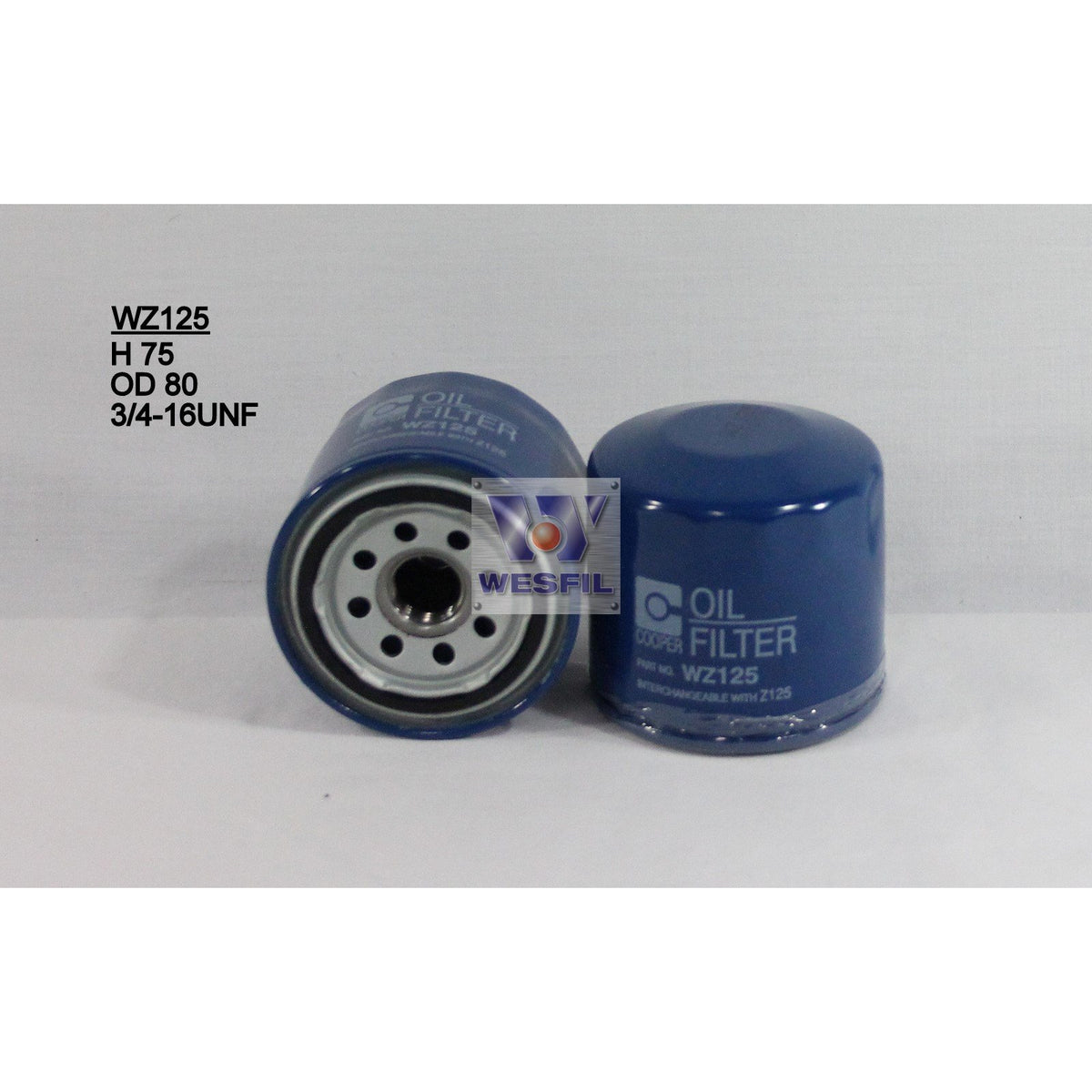 Wesfil Oil Filter - WZ125 (Z125) — A1 Autoparts Niddrie