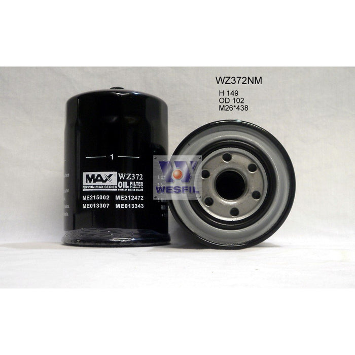 Wesfil Oil Filter - WZ372NM (Z372) — A1 Autoparts Niddrie