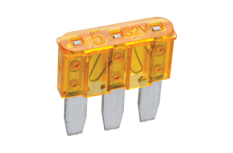 Narva 5 Amp Micro 3 Blade Fuse (Pack of 5) - 51205BL — A1 Autoparts Niddrie