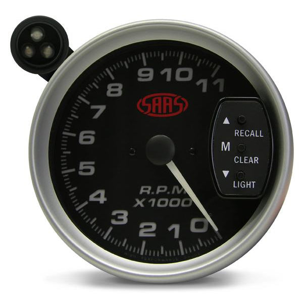 SAAS - 3 3/4 inch Tachometer- Black face SG-TAC334B — A1 Autoparts Niddrie