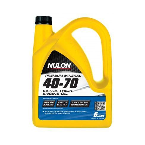 Nulon Premium Mineral Extra Thick 40-70 Engine Oil - 5 Litre (Disconti ...