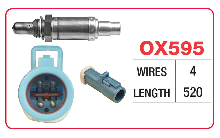 Goss Oxygen Sensor - 4 Wire - Ford, Mazda - OX595 — A1 Autoparts Niddrie