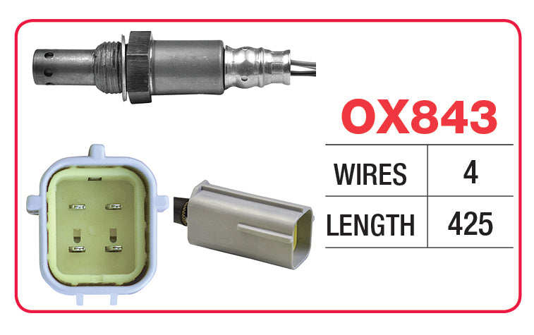Goss Oxygen Sensor - 4 Wire - Nissan, Renault - OX843 — A1 Autoparts Niddrie