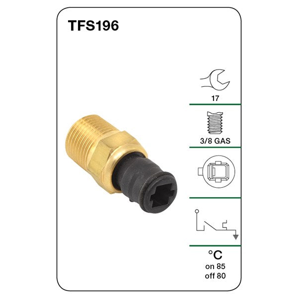 Tridon Thermo Fan Switch - TFS196 — A1 Autoparts Niddrie
